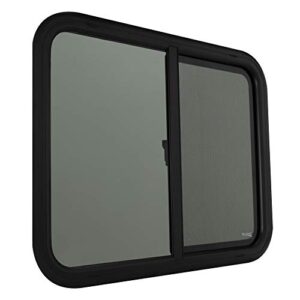 recpro rv window | 30" w x 24" h | teardrop style horizontal slide | rv window replacement (1 window, no trim kit) | made in usa