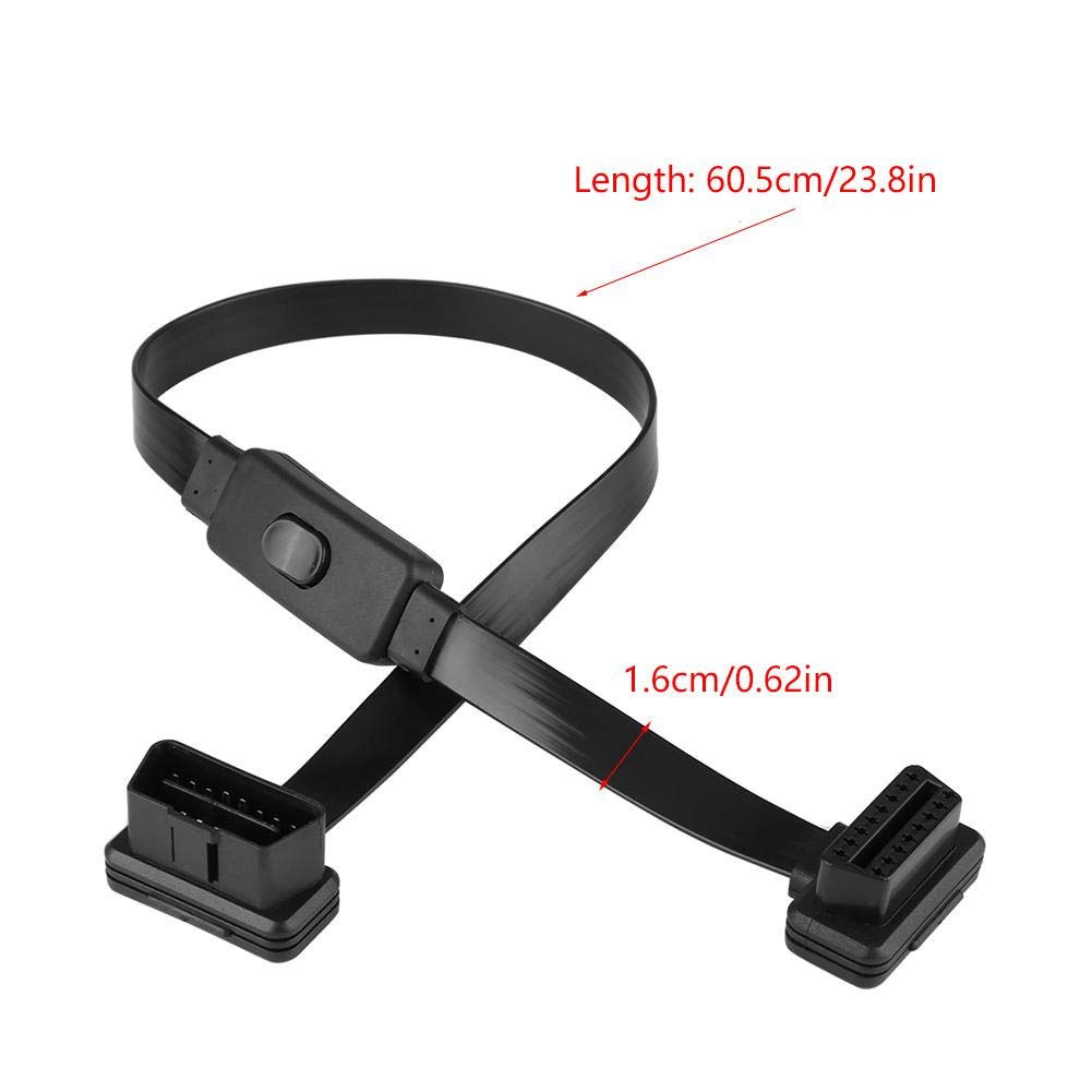 Suuonee OBD2 Splitter Adapter, 16 Pin Male to Female OBD2 Extension Cable Splitter Adapter Connector with ON/Off Switch