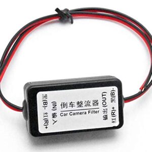 Car Rearview Camera Power Filter, 12V DC Car Rear View Rectifier Camera Rectifier, Backup Auto Camera Power Relay Capacitor Filter