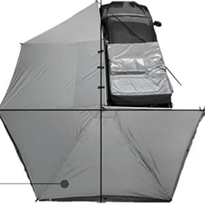 Overland Vehicle Systems Nomadic Awning 270 - Dark Gray with Black Travel Cover - Driverside