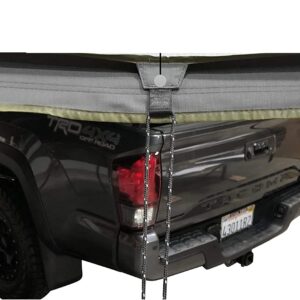 Overland Vehicle Systems Nomadic Awning 270 - Dark Gray with Black Travel Cover - Driverside