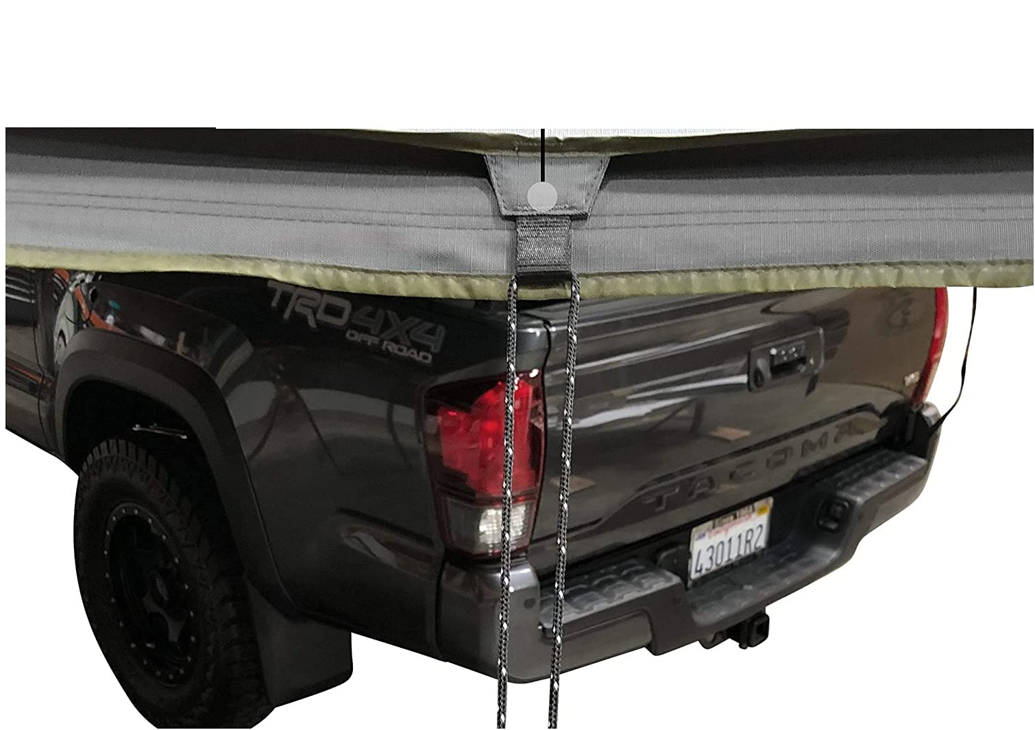 Overland Vehicle Systems Nomadic Awning 270 - Dark Gray with Black Travel Cover - Driverside