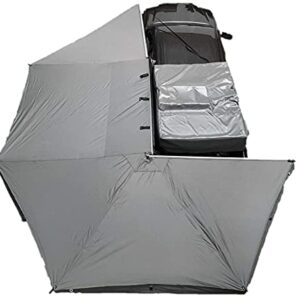 Overland Vehicle Systems Nomadic Awning 270 - Dark Gray with Black Travel Cover - Driverside