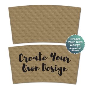 Live It Up! Party Supplies Disposable Coffee or Hot Chocolate Cups - Red and Black Buffalo Plaid (Buffalo Plaid, 12-ct with Blank Kraft Sleeves)