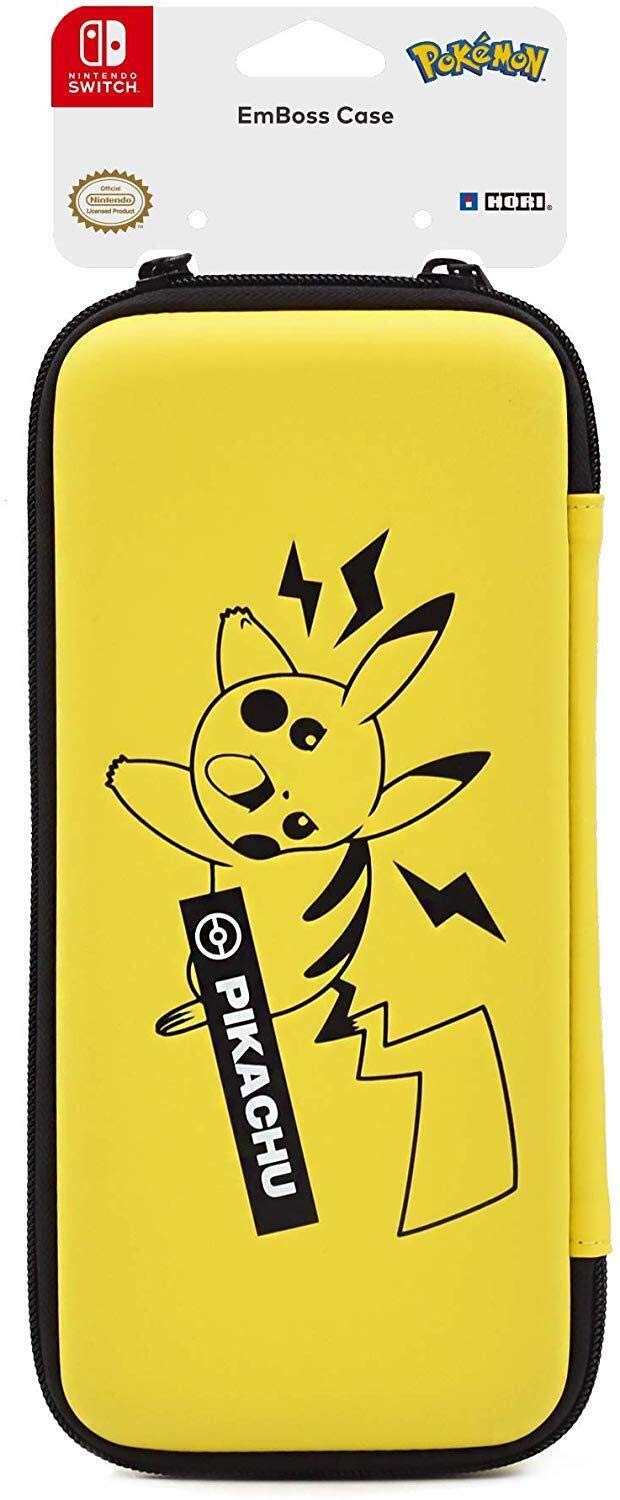 Hori Pikachu Emboss Case - Officially Licensed By Nintendo & Pokemon - Nintendo Switch