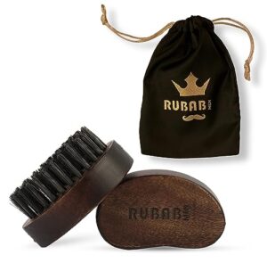 rubab men travel friendly nylon bristle beard brush for men | tame your beard like a king!