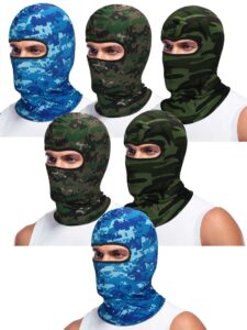 satinior 6 pieces ski mask full face cover uv sun protection balaclava summer ice cooling neck gaiter for men outdoor cycling(fluorescent colors)