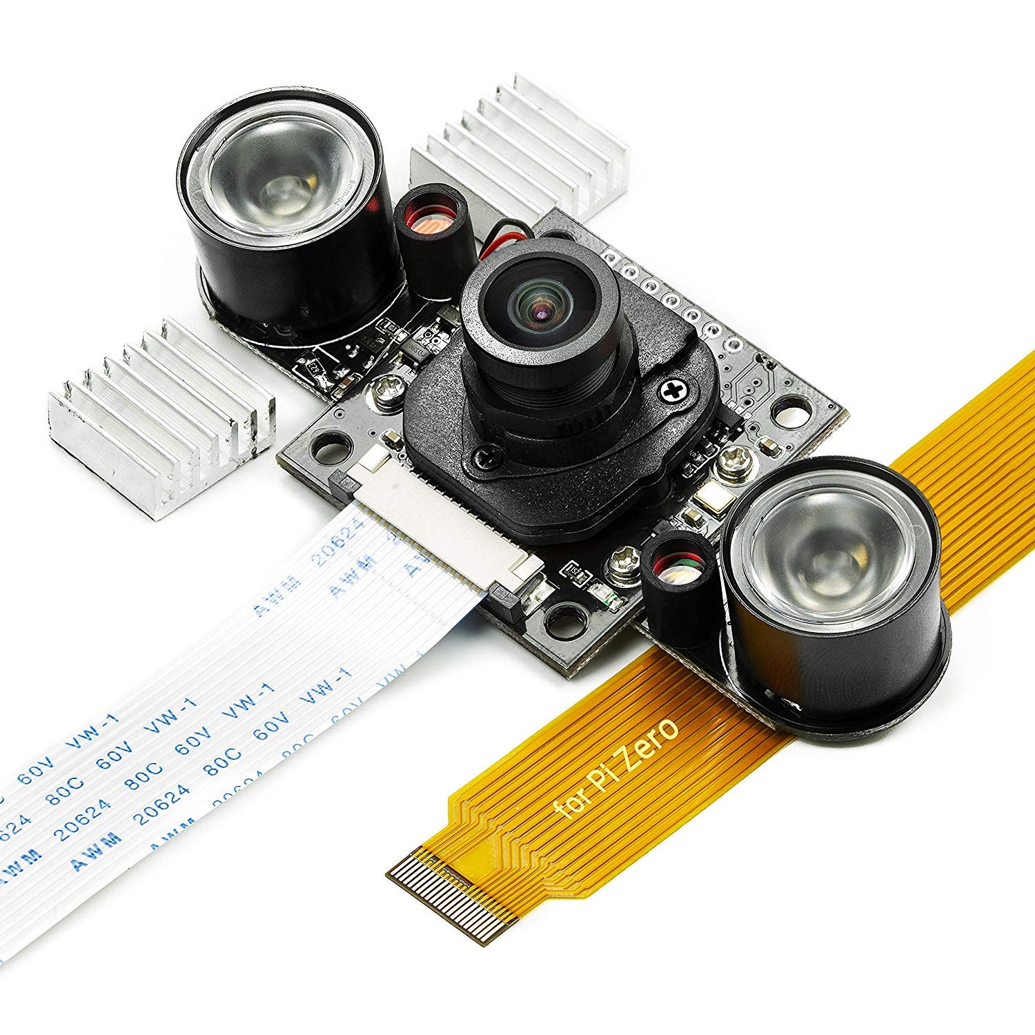 Arducam Day-Night Vision for Raspberry Pi Camera, Automatic IR-Cut Switching All-Day Image All-Model Support, IR LED for Low Light and Night Vision, M12 Lens Interchangeable, OV5647 5MP 1080P