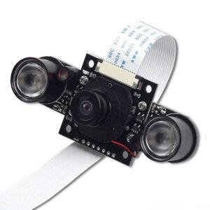 Arducam Day-Night Vision for Raspberry Pi Camera, Automatic IR-Cut Switching All-Day Image All-Model Support, IR LED for Low Light and Night Vision, M12 Lens Interchangeable, OV5647 5MP 1080P