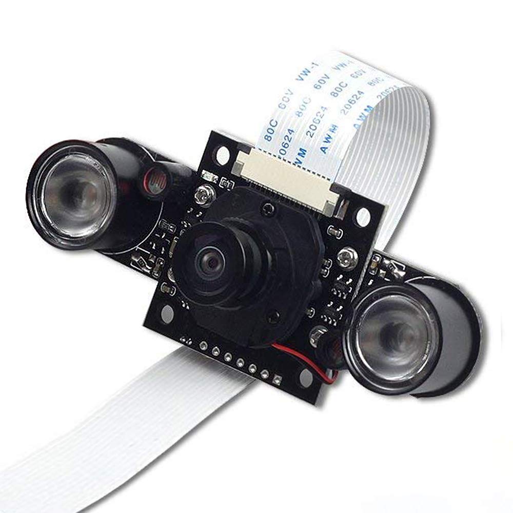 Arducam Day-Night Vision for Raspberry Pi Camera, Automatic IR-Cut Switching All-Day Image All-Model Support, IR LED for Low Light and Night Vision, M12 Lens Interchangeable, OV5647 5MP 1080P