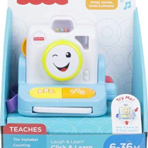 Fisher-Price Laugh & Learn Click & Learn Instant Camera, Early Role Play Toy with Music and Light for Baby and Toddlers 6-36 Months