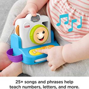 Fisher-Price Laugh & Learn Click & Learn Instant Camera, Early Role Play Toy with Music and Light for Baby and Toddlers 6-36 Months