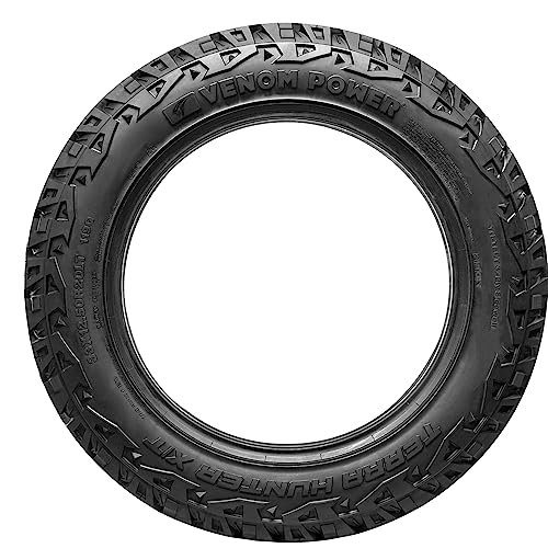 Venom Power Terra Hunter X/T XT All-Terrain Mud Light Truck Radial Tire-33X12.50R22LT 33X12.50X22 33X12.50-22 109R Load Range E LRE 10-Ply BSW Black Side Wall