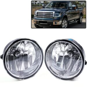 pit66 2pack fog light lamp, compatible with ford f-150/ compatible with lincoln mark lt 2011 2012 2013 2014 replaces fo2592229 driver and passenger side