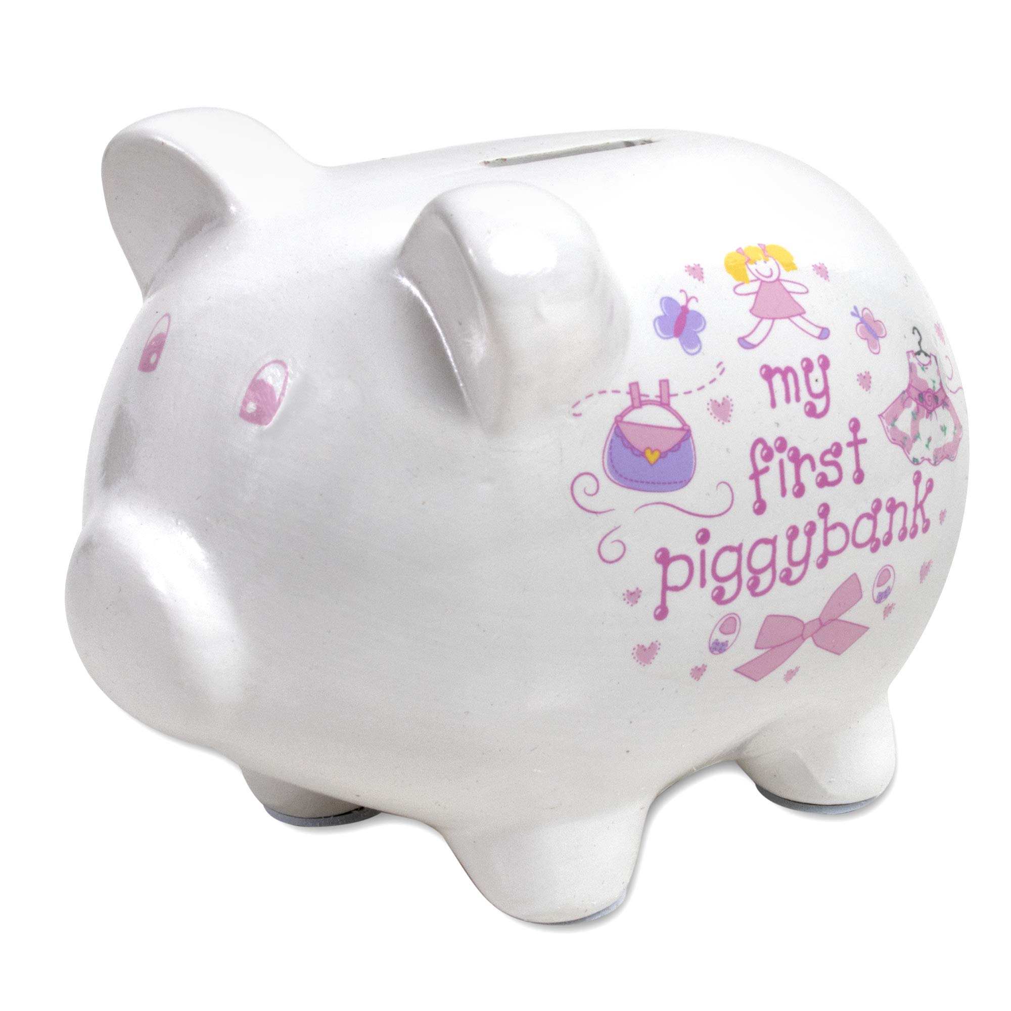 Baby Essentials My First Piggy Bank, Baby's First Piggy Banks for Boys and Girls (Pink)