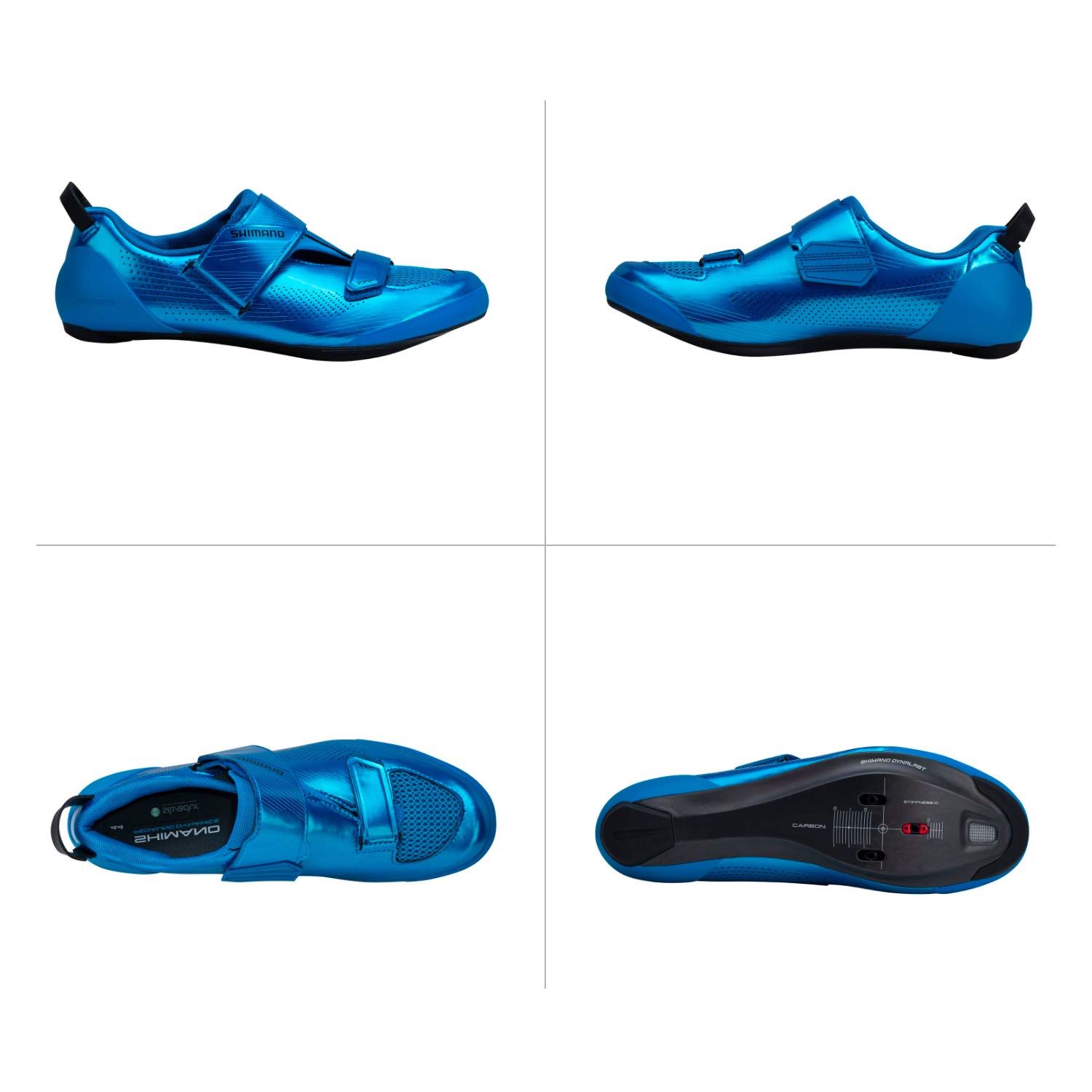 SHIMANO SH-TR901 Pro Triathlon Racing Shoe Dedicated to Speed and Efficiency, Blue, 46.5