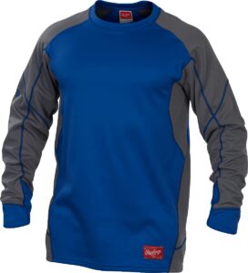 rawlings kids' youth athletic fit pullover, royal, small