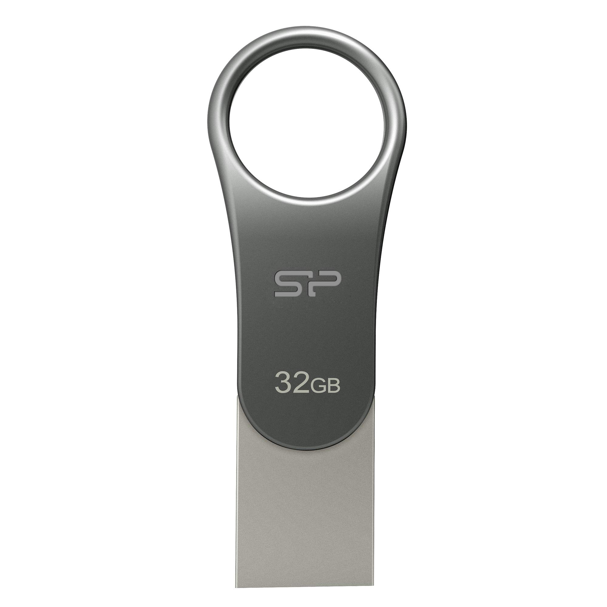 Silicon Power 32GB Type C & Type A Dual USB 3.0/3.2 Gen 1 Dual Flash Drive, Mobile C80