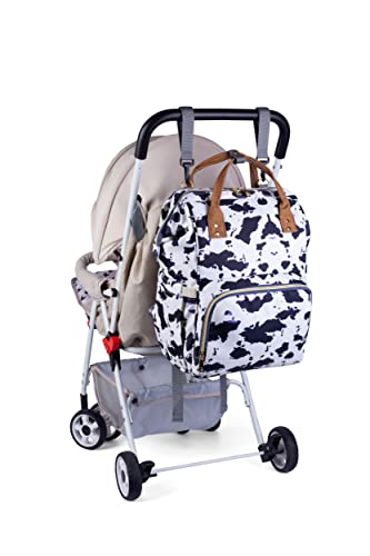 Starte Baby Diaper Backpack with Stroller Straps Large Capacity Baby Bags for Fashion Mommy Maternity Nappy Bag,Cow Grain