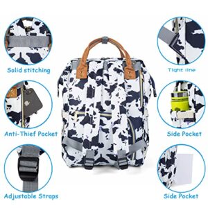 Starte Baby Diaper Backpack with Stroller Straps Large Capacity Baby Bags for Fashion Mommy Maternity Nappy Bag,Cow Grain