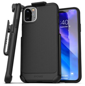 iphone 11 pro belt clip case (thin armor) slim grip cover with holster - black (iphone 11 pro)