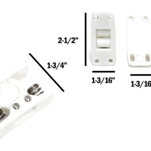 Red Hound Auto 1 Spring Loaded Door Holder White Nylon Assembly for Lockers and Entry Doors RV Truck Trailer Motorhome 2-1/2 Inches Long Complete Set