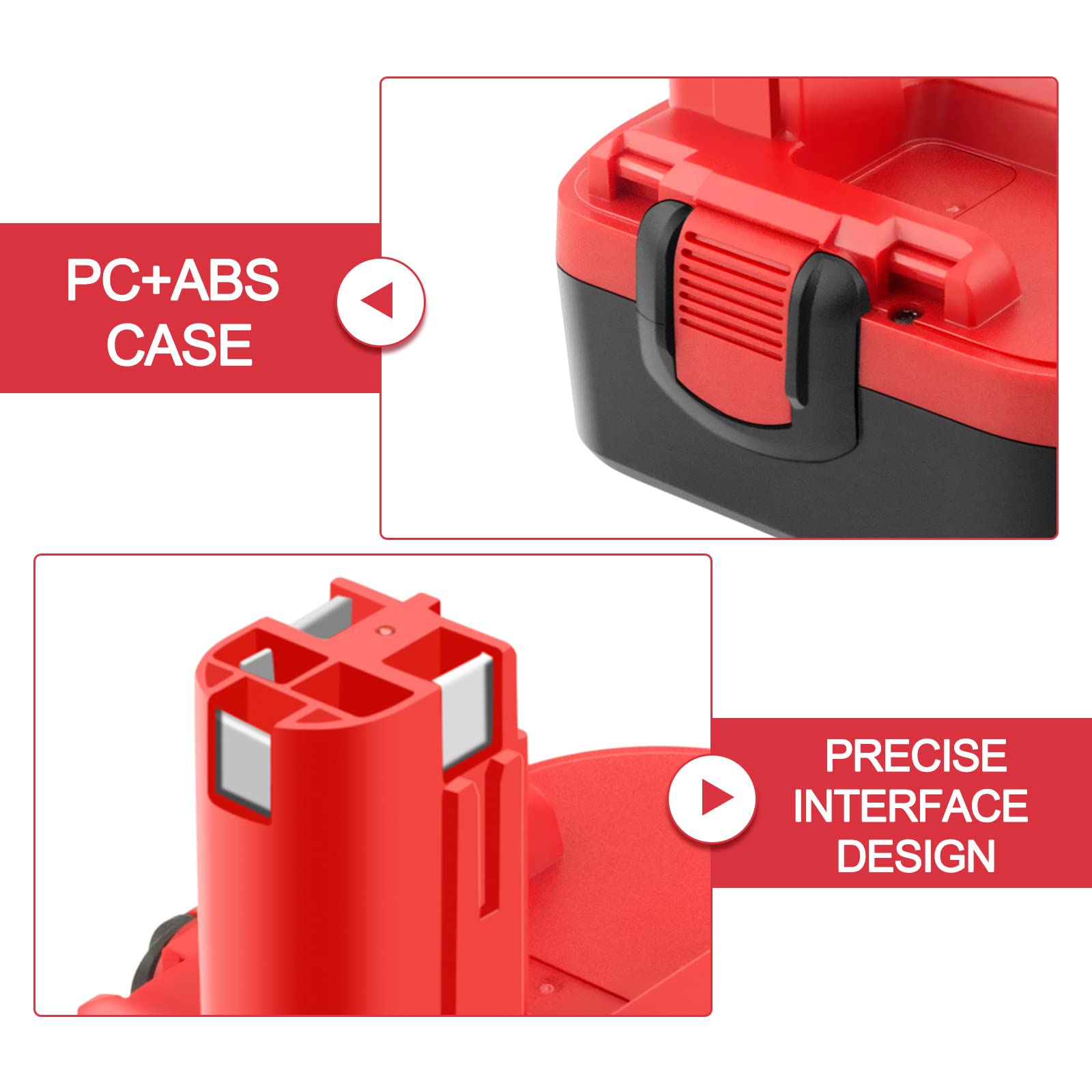 ADVTRONICS 2 Pack 18V 3.5Ah Replacement Battery Compatible with Bosch BAT181 BAT025 BAT026 BAT160 BAT180 BAT189 PSR 18 VE-2 GSR VE-2 GSB 18 VE-2 13618 22618 23618 1644K 1662B 3860CK (Ni-MH)