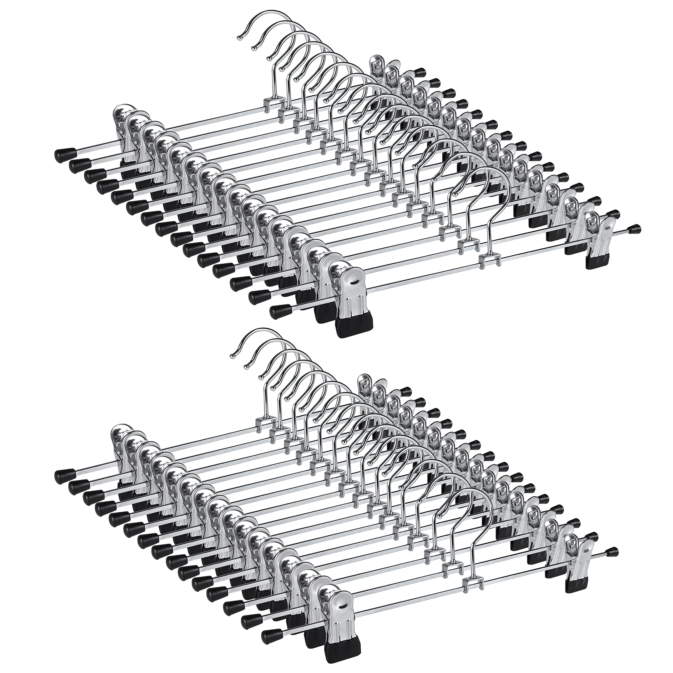 Skirt Hangers 30Pack Pants Hangers with Clips Trouser Clothes Hangers