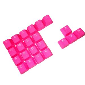 Tai-Hao Rubber Gaming Backlit Keycaps Set - 22 Keys for Cherry MX Mechanical Keyboards Compatible OEM Include Key Puller (Neon Purple Mystery)