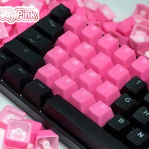 Tai-Hao Rubber Gaming Backlit Keycaps Set - 22 Keys for Cherry MX Mechanical Keyboards Compatible OEM Include Key Puller (Neon Purple Mystery)