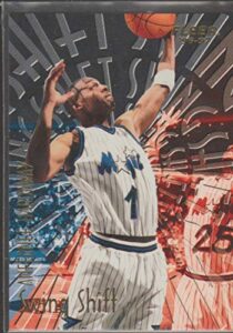 1996-97 fleer anfernee hardaway magic swing shift insert basketball card #4