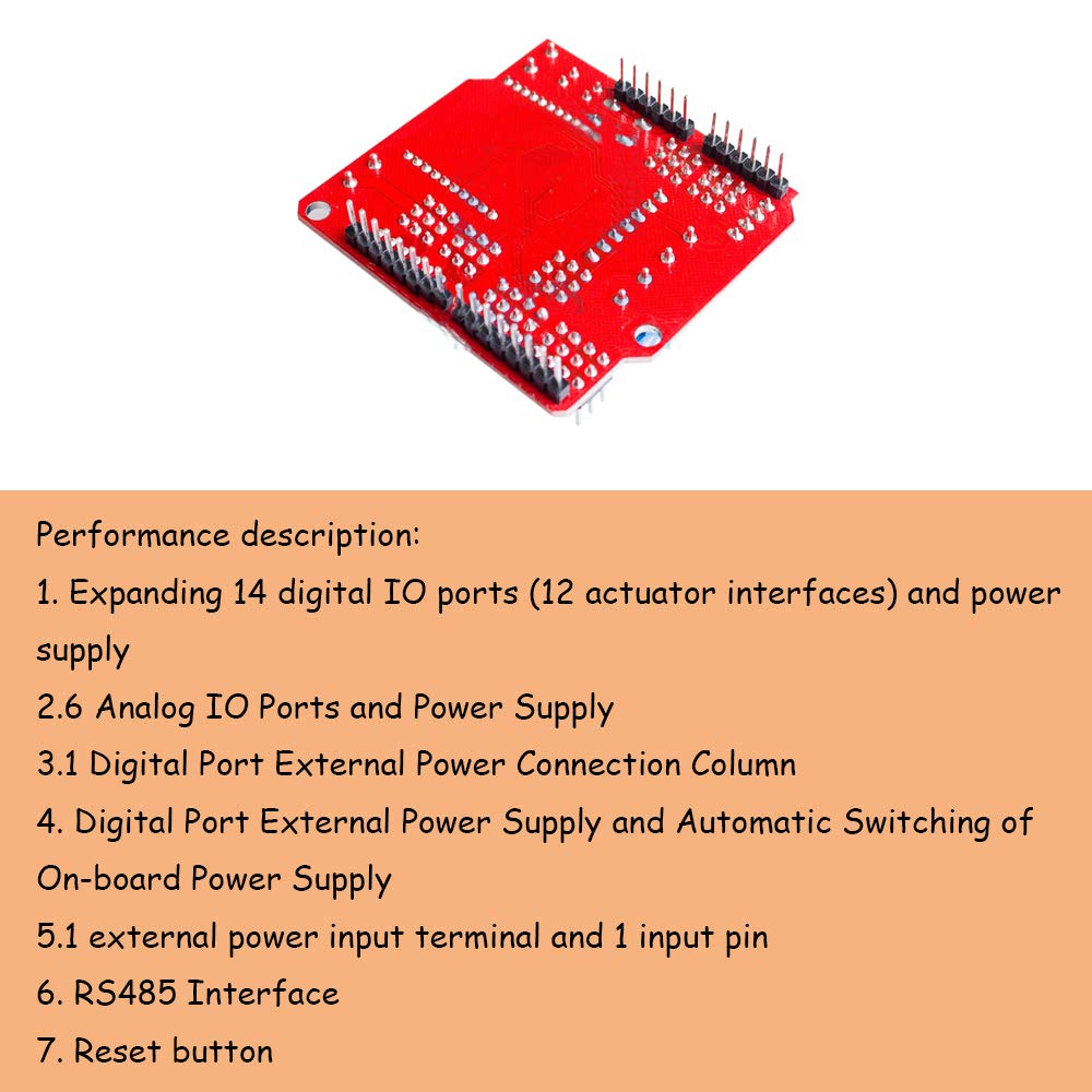 Comimark 1Pcs Xbee/Bluetooth/SRS485 RS485/APC220 I/O Sensor Expansion Shield V5.0 for Arduino