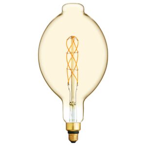 GE Lighting Vintage Style LED Light Bulb, 40 Watt Eqv, Amber Glass, Warm Candle Light, BT56 Large Light Bulb, Medium Base