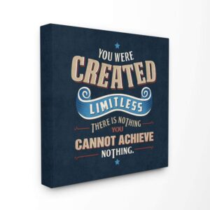 stupell industries you are limitless inspirational blue word, design by artist ester kay wall art, 30 x 1.5 x 30, canvas