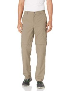 solstice apparel men's convertible pant, bark, 2 extra large