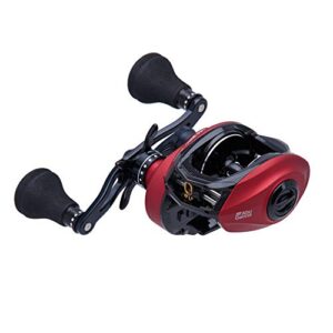 abu garcia revo beast rocket low profile baitcast fishing reel, red