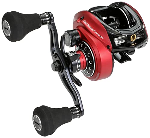 Abu Garcia Revo Beast Rocket Low Profile Baitcast Fishing Reel, Red