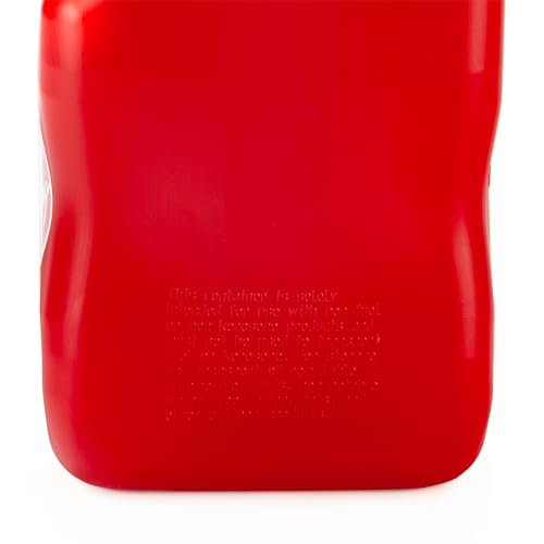 VP Racing 5.5-Gallon Square Motorsport Container (2 Pack) Red with 14" Deluxe Filler Hose (1 Pack) Features Close-Trimmed Cap and Neck for Tight Seal