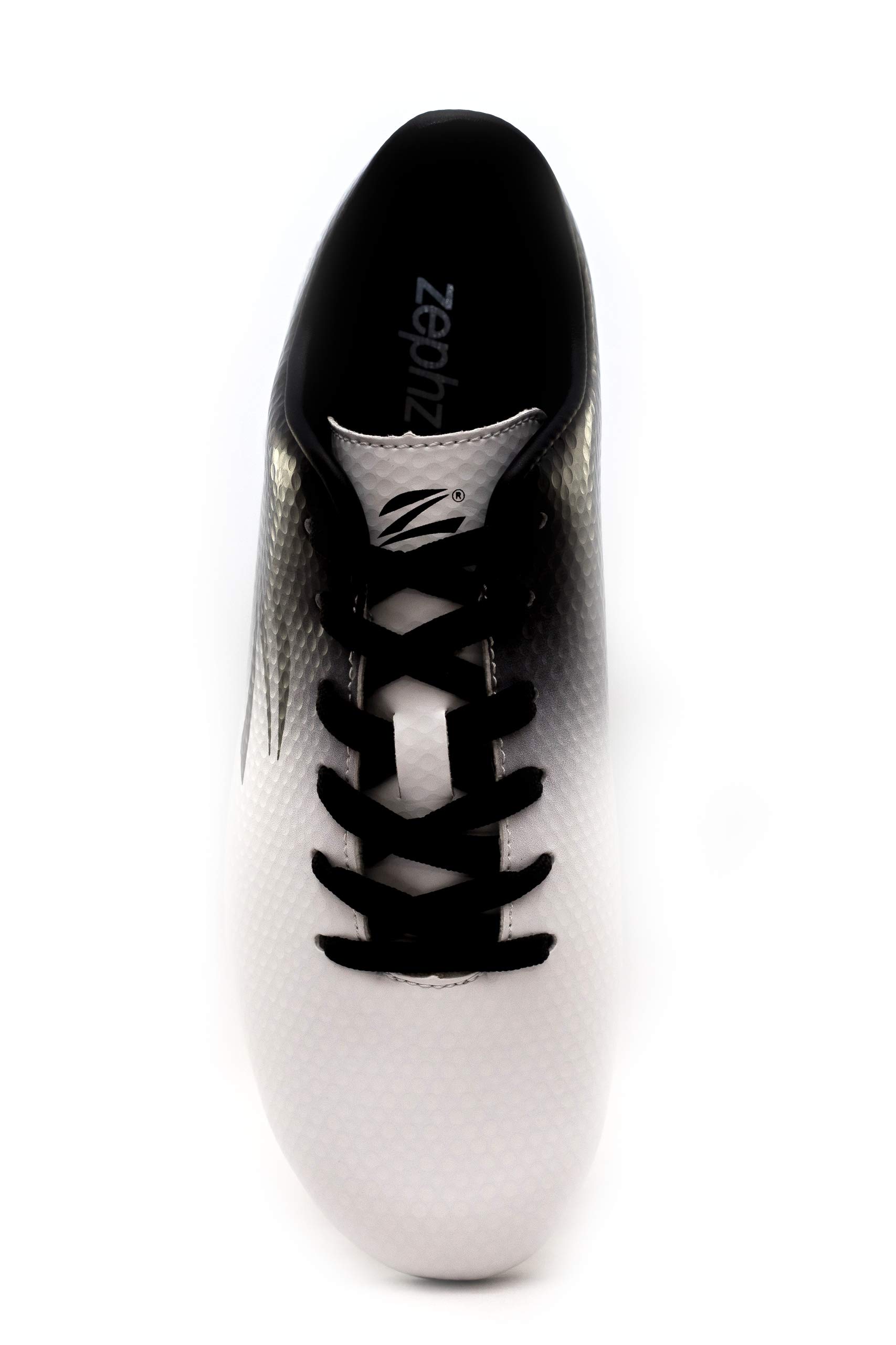 zephz Wide Traxx White/Black Soccer Cleat Adult 13