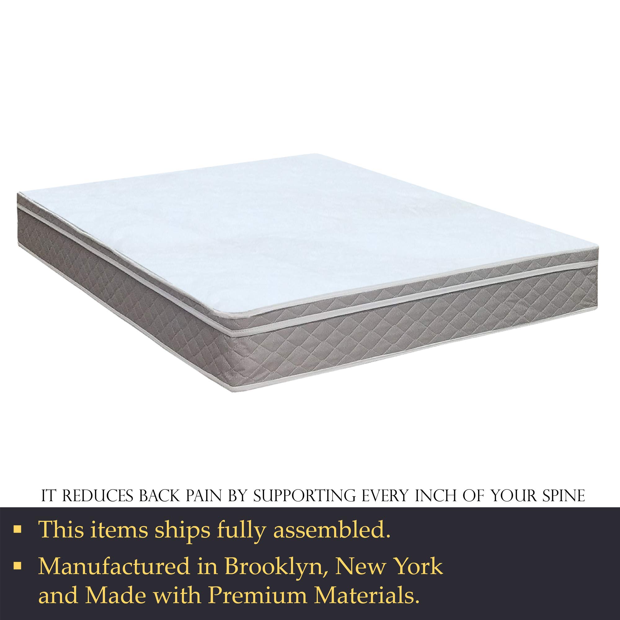 Nutan 10-Inch Eurotop pillowtop Innerspring Fully Assembled Mattress, Good For The Back twin Size