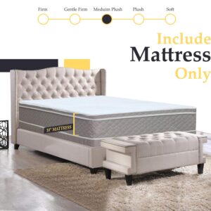 Nutan 10-Inch Eurotop pillowtop Innerspring Fully Assembled Mattress, Good For The Back twin Size