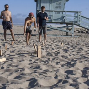 Yard Games Kubb Regulation Size Outdoor Tossing Game with Carrying Case, Instructions, and Boundary Markers