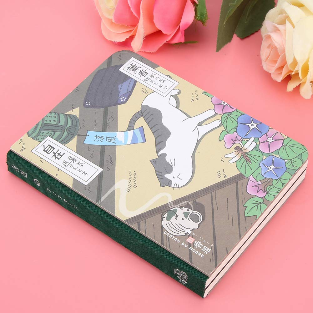 Composition Notebook, College School Notebooks Subject Daily Journal Notebook, Japanese Cartoons Printed Cover, Thick Paper, 5.7''*4.1'', 224 Sheets(Incense)