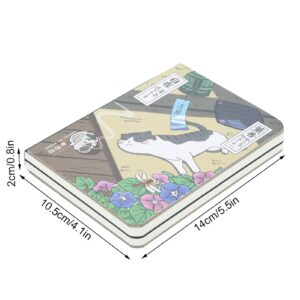 Composition Notebook, College School Notebooks Subject Daily Journal Notebook, Japanese Cartoons Printed Cover, Thick Paper, 5.7''*4.1'', 224 Sheets(Incense)