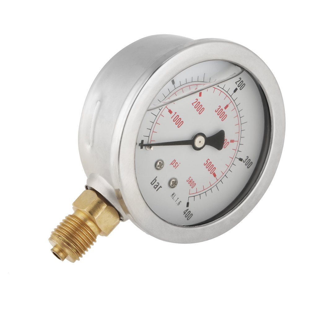 Dial Hydraulic Pressure Gauge Meter Pressure Gauges Vacuum Air Compressor Hydraulic Pressure Gauge 0-400BAR 0-5800 PSI G1/4 63mm