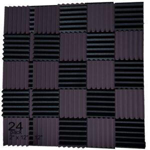 96 pack medium sale acoustic foam soundproof foam (black/burgundy)