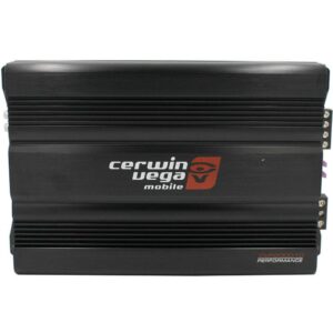 cerwin-vega cvp 400w rms 1 channel class ab monoblock amplifier, high power car audio amp with 2-ohm & 4-ohm stability, enhanced bass boost for car speakers, single channel systems cvp2000.1d