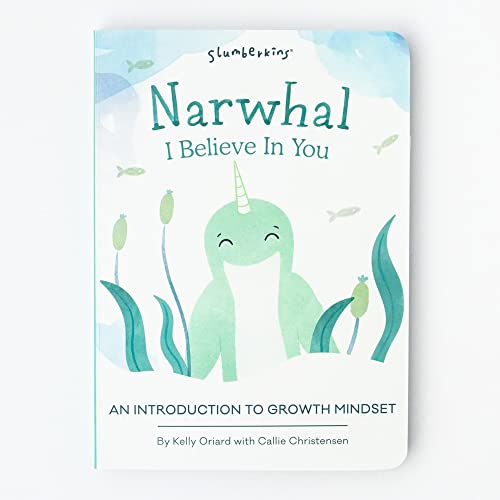 Slumberkins Narwhal Snuggler, Promotes Growth Mindset, Problem Solving & Teamwork | Cuddly Interactive Creatures for Ages 0+