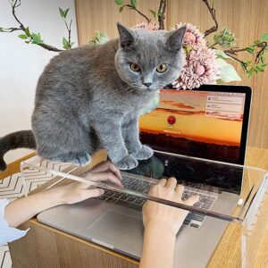 Clear Acrylic Keyboard Cover Protector Anti-Cat,2 in 1 Keyboard Bridge Protector and Monitor Stand