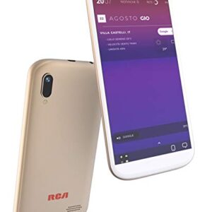 RCA G2 32GB+3GB RAM, 5.5" 18:9 Display, Android 9 Pie, Unlocked Phone (White/Gold)